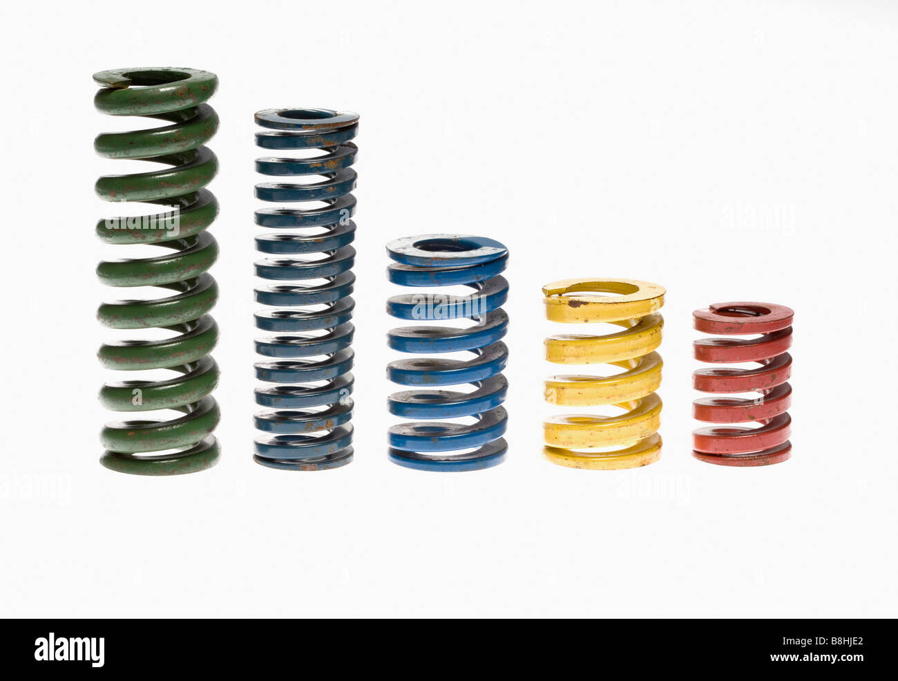 Colored industrial springs in the studio Stock Photo - Alamy