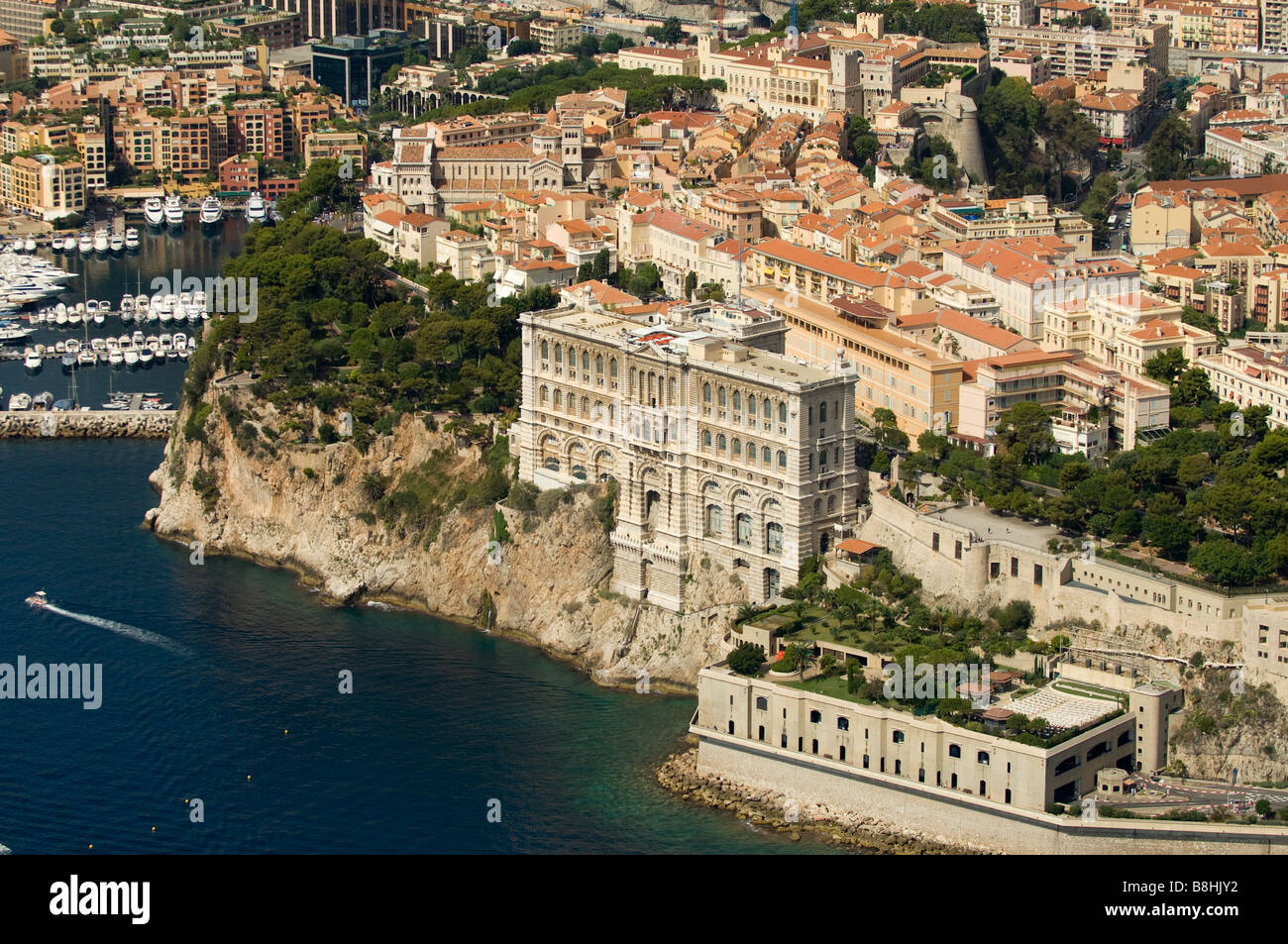 Monaco Oceanography Museum and Monaco View from Helicopter Cote d Azur ...