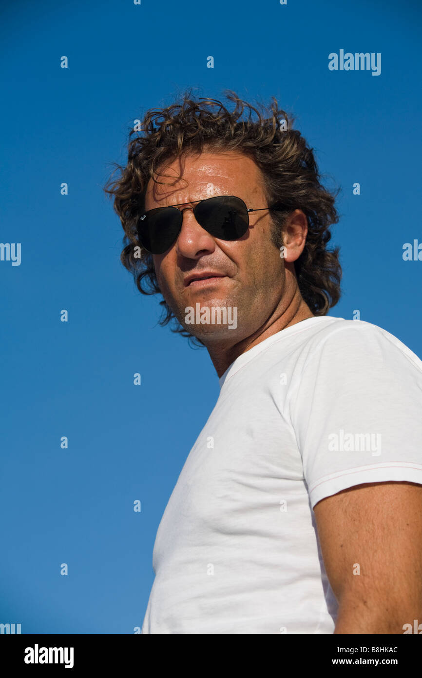 Wearing rayban hi-res stock photography and images - Alamy