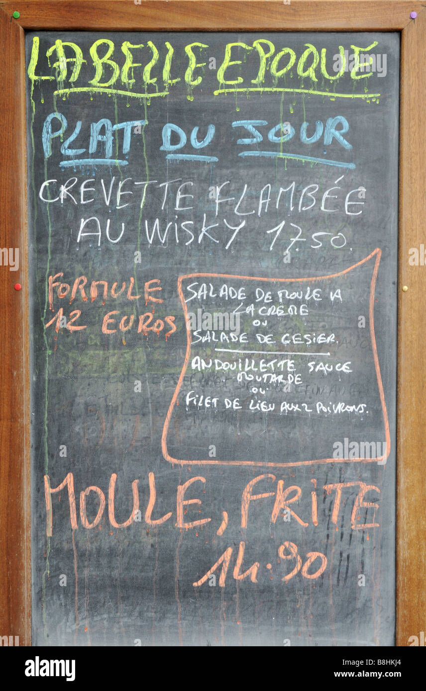 Handwritten restaurant menu board france hi-res stock photography and ...