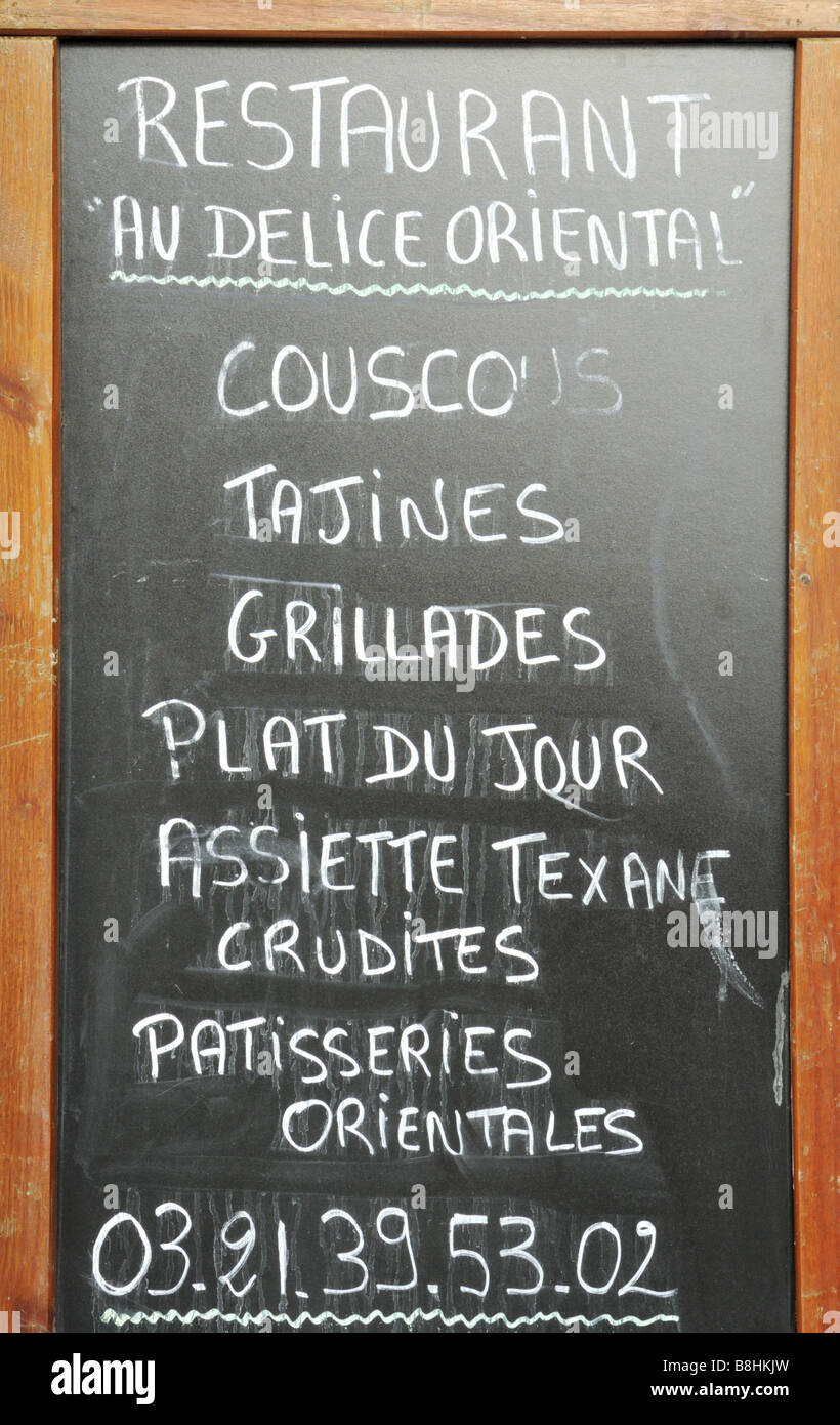 Handwritten restaurant menu board france hi-res stock photography and ...
