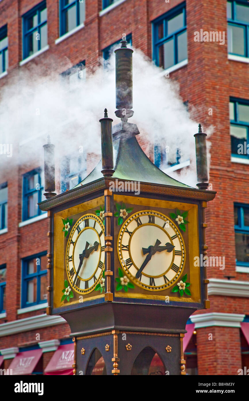 Steam powered clock in Gastown Vancouver British Columbia Canada Stock ...
