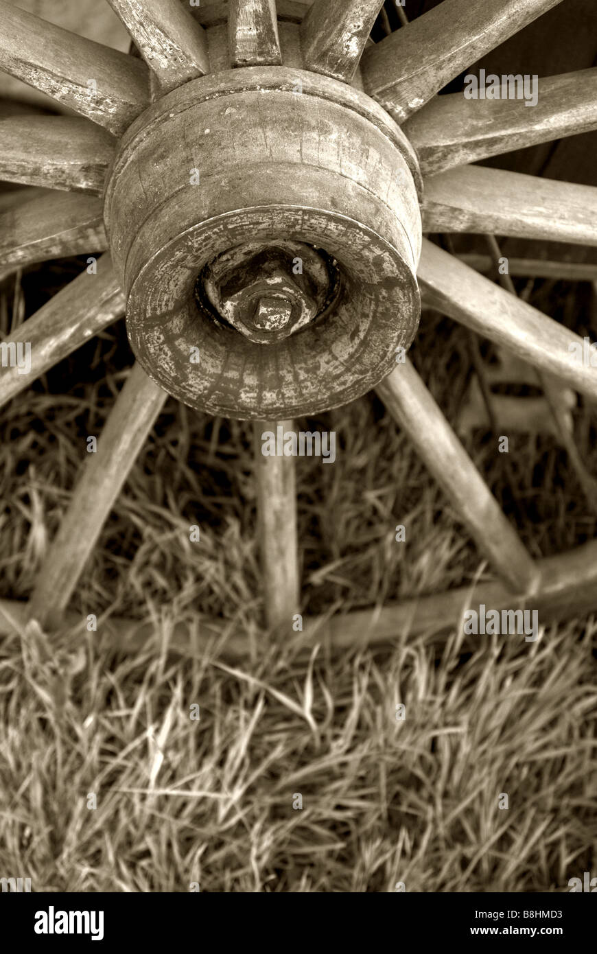 cowboy chuckwagon wheel Stock Photo - Alamy