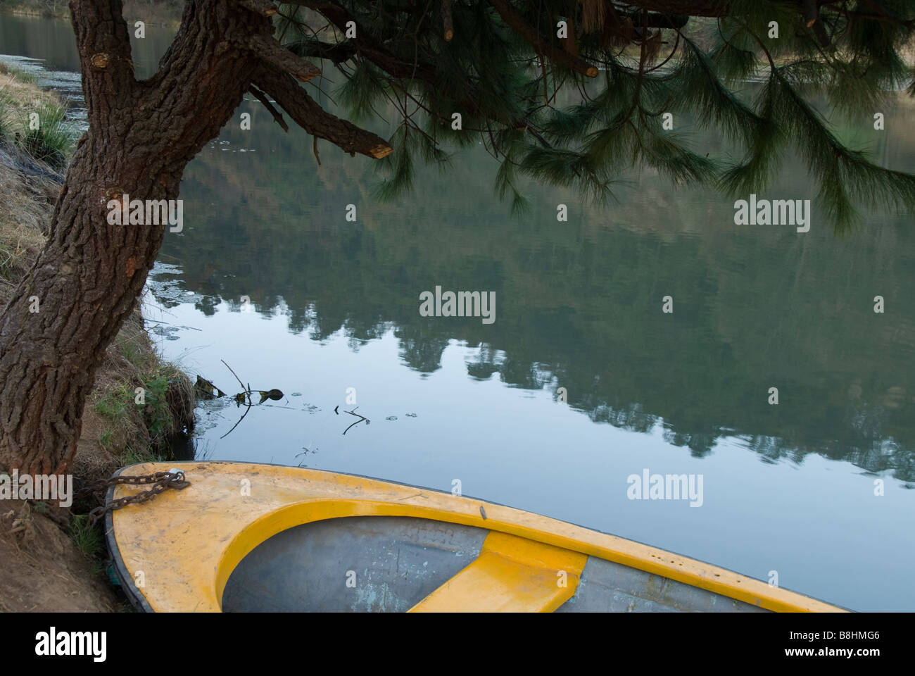 river and a boat Stock Photo - Alamy