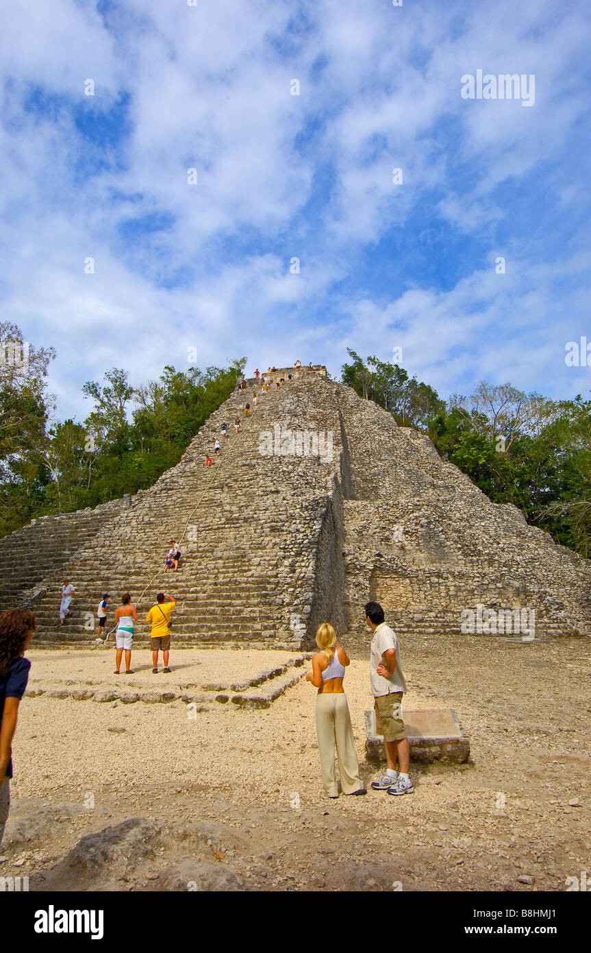 Nohoch Mul Pyramid Mayan ruins of Coba Caribe Quintana Roo state Mayan ...