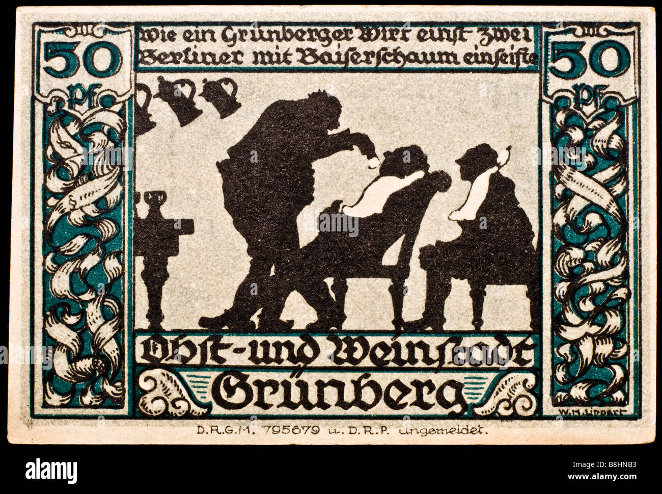 German Notgeld or Emergency Money, from the 'Town of Fruit and Wine ...