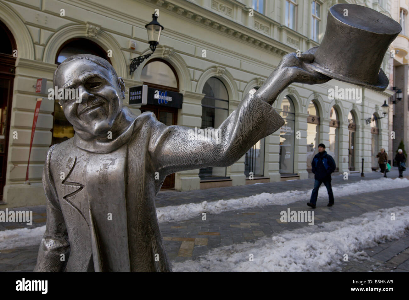 Schone Naci Statue in Bratislava, Slovakia Stock Photo - Alamy