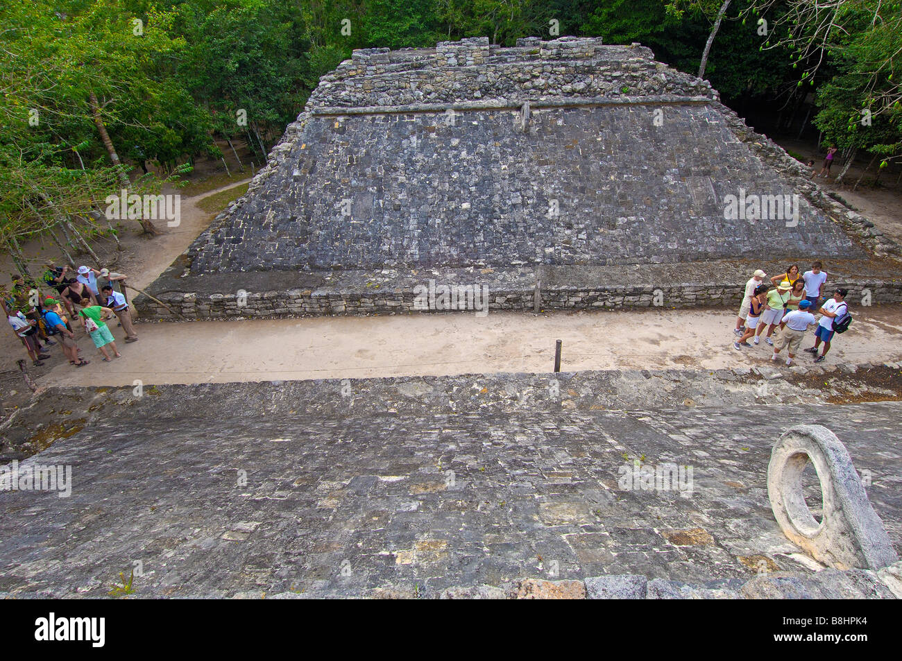 Ball court Mayan ruins of Coba Caribe Quintana Roo state Mayan Riviera ...