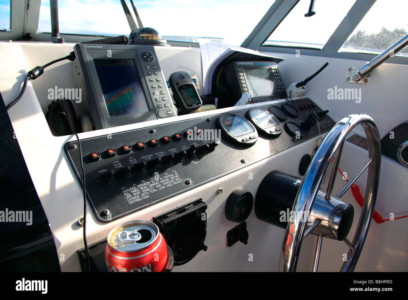 helm of a boat Stock Photo - Alamy