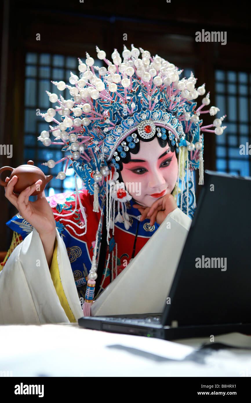 Actress Dressing As Beijing Opera Characters,China Stock Photo - Alamy