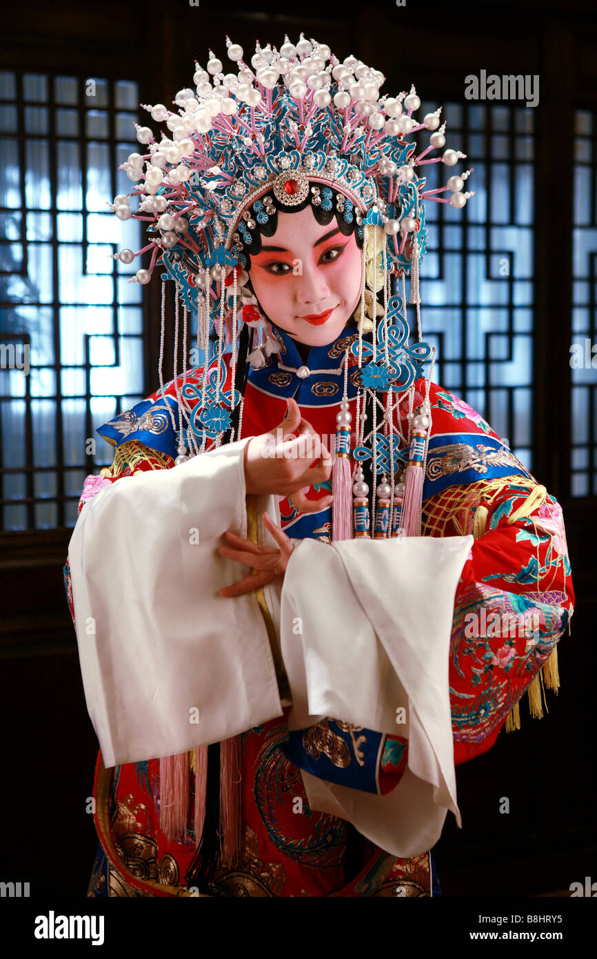 Actress Dressing As Beijing Opera Characters,China Stock Photo - Alamy