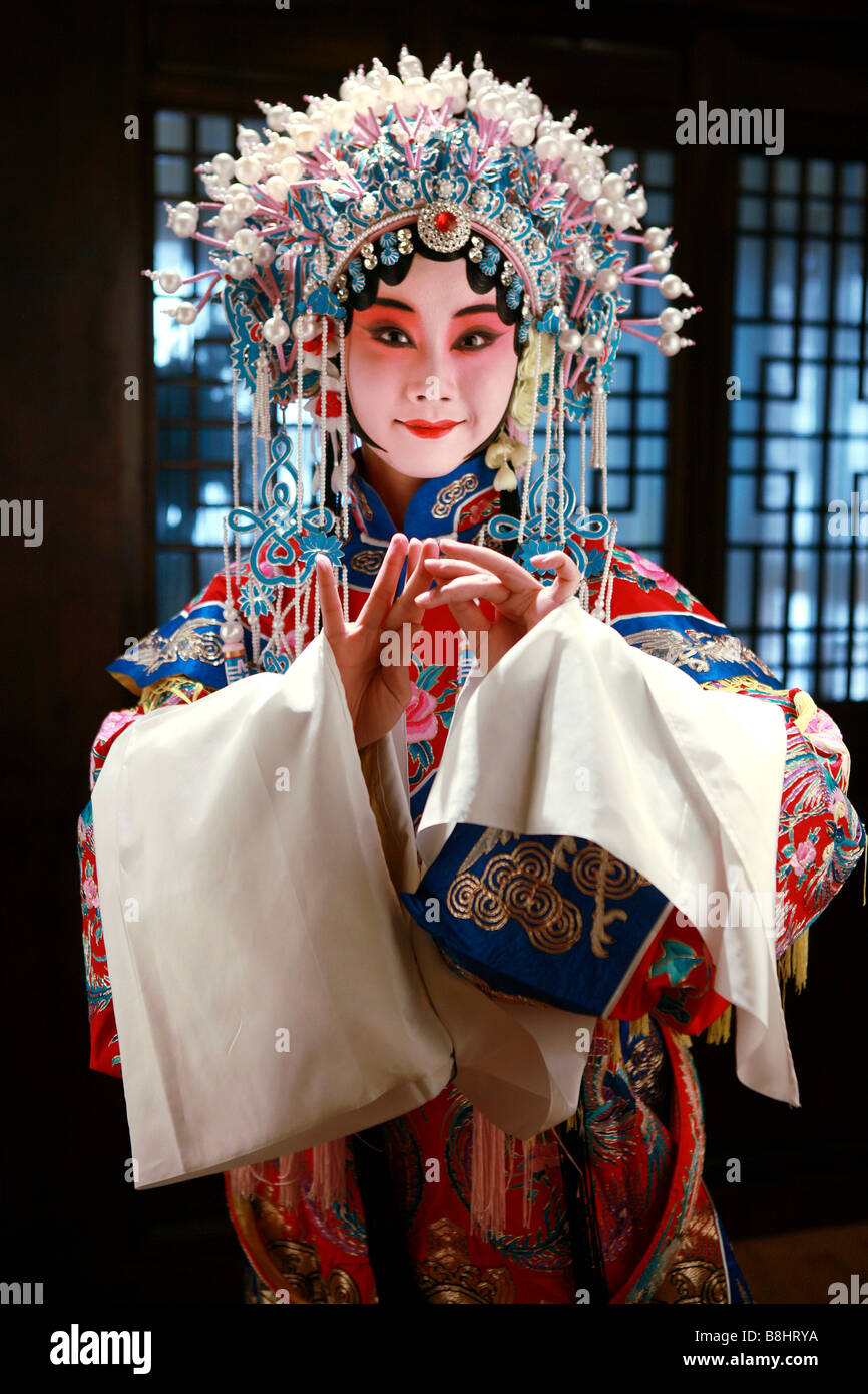 Actress Dressing As Beijing Opera Characters,China Stock Photo - Alamy
