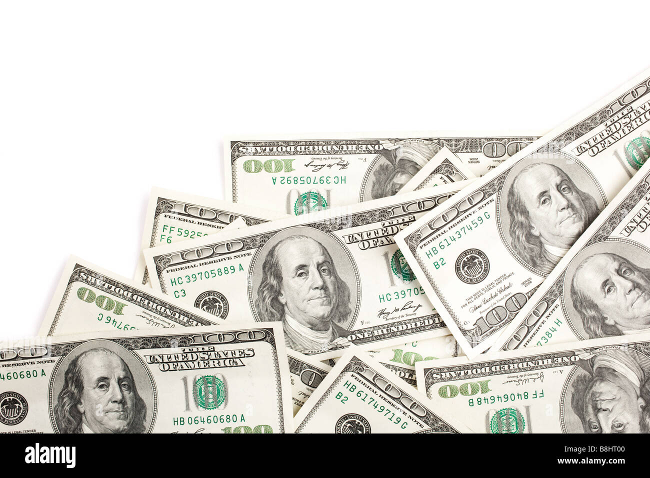 money isolated on white background focus point on center of image Stock ...