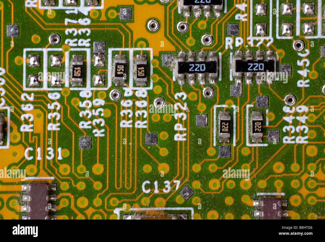 SECTION OF COMPUTER HARDWARE CIRCUIT BOARD Stock Photo - Alamy