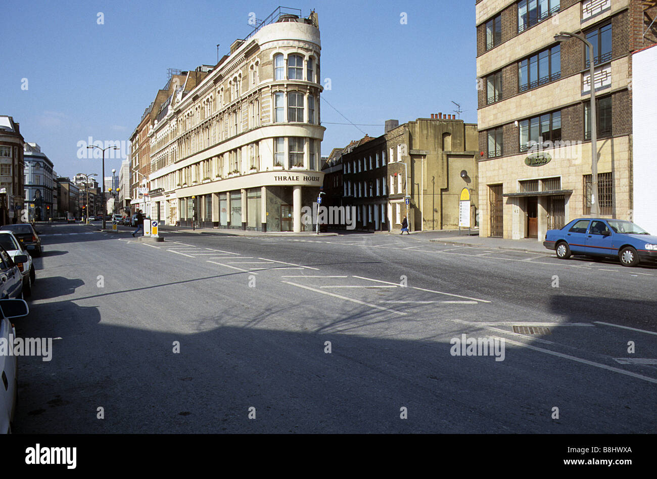 Triangular building, Thrale House, between Thrale Street, and Southwark ...