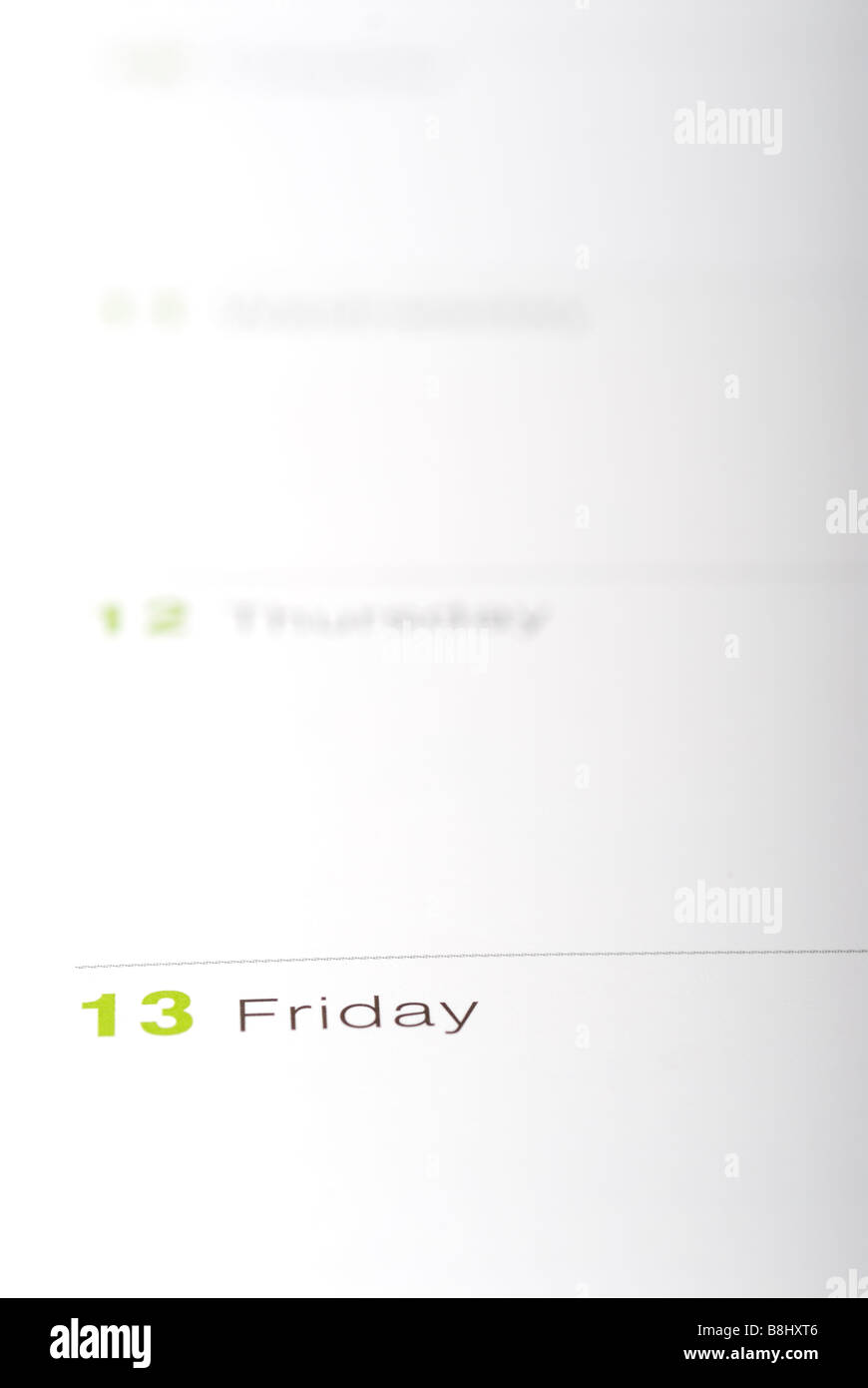 Friday 13 calendar hi-res stock photography and images - Alamy