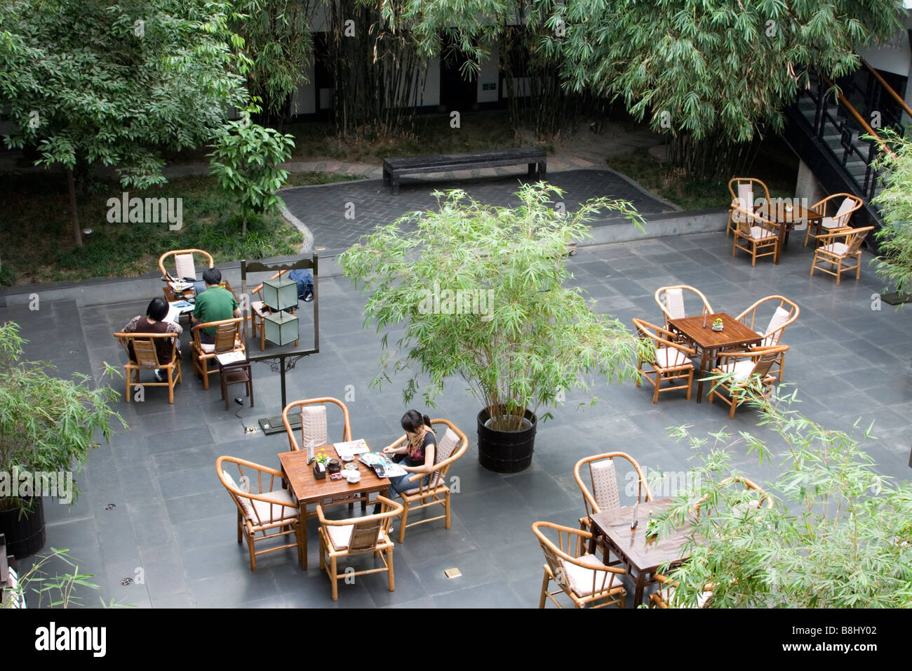 The courtyard teahouse at Huang Cheng Lao Ma an upscale restaurant and ...