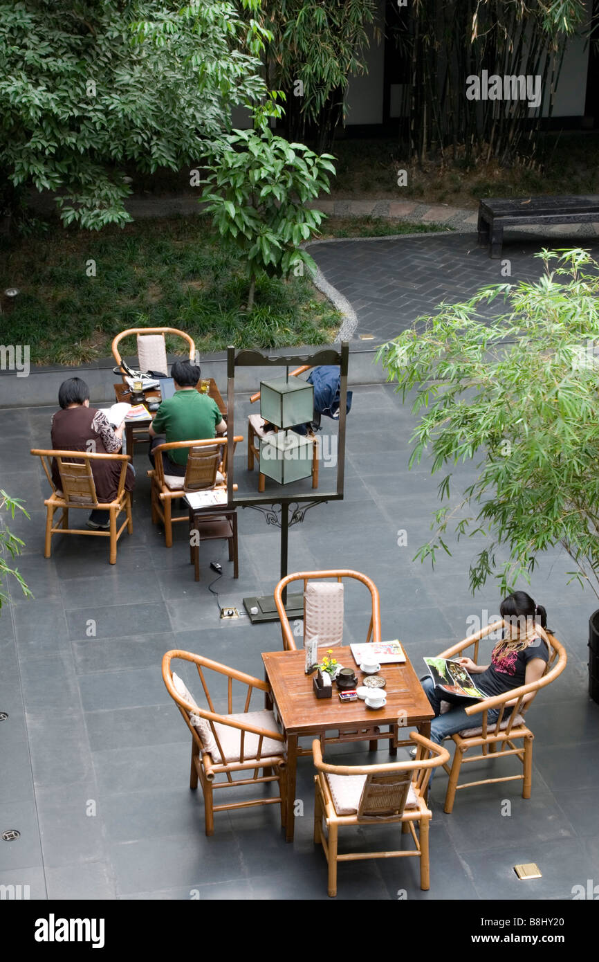 The courtyard teahouse at Huang Cheng Lao Ma an upscale restaurant and ...