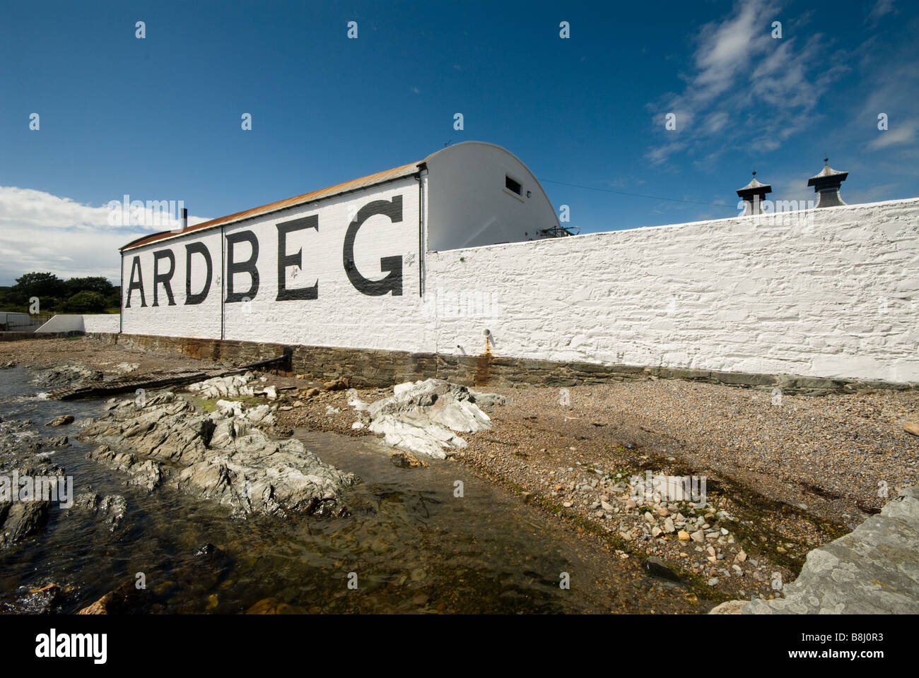 photograph of ardbeg distillery warehouse and pagoda chimneys Stock ...