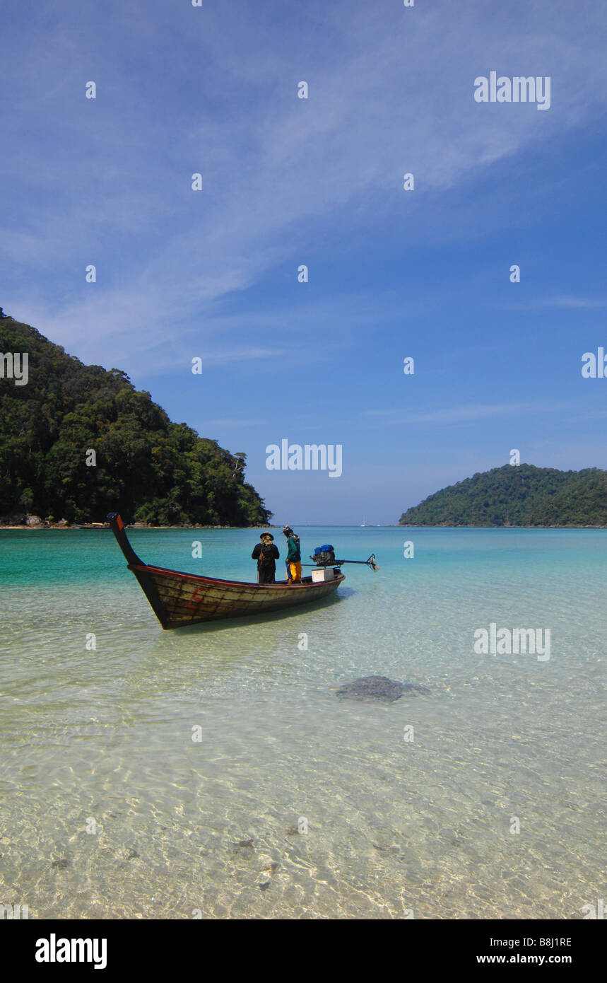 Moken boat at Surin Island(Koh),PhangNga,Southern Thailand Stock Photo ...