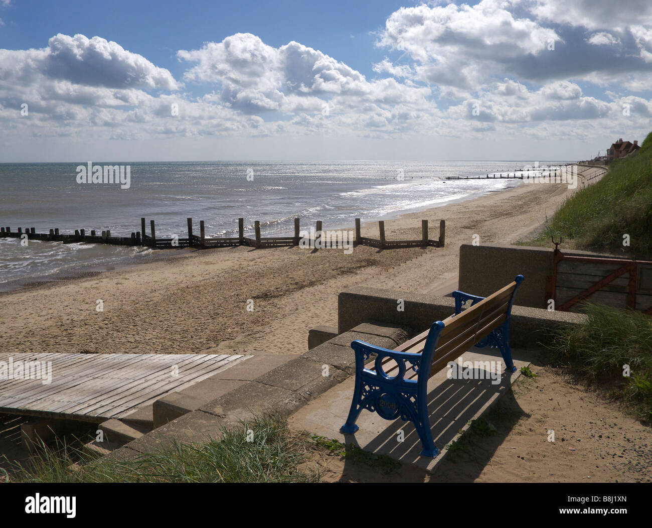 Bench by the sea Stock Photo - Alamy