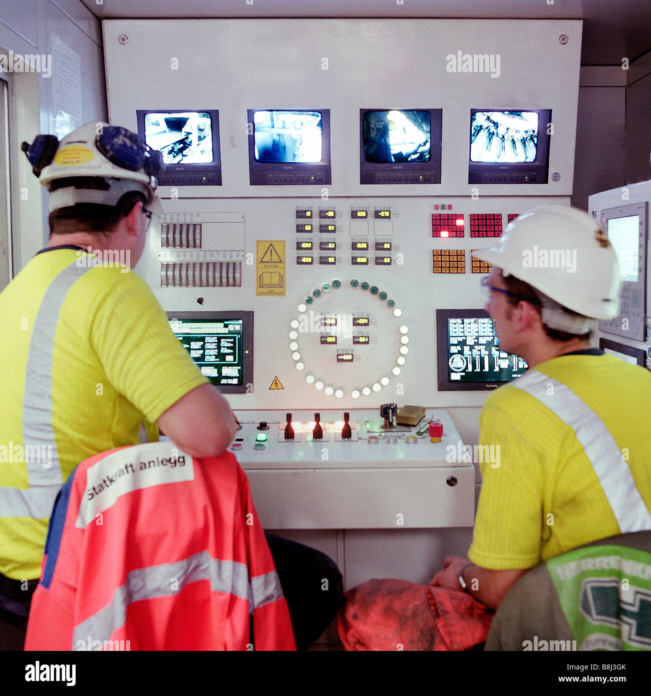 Driver's control cabin on 8.15m diameter Tunnel Boring Machine 'Annie ...