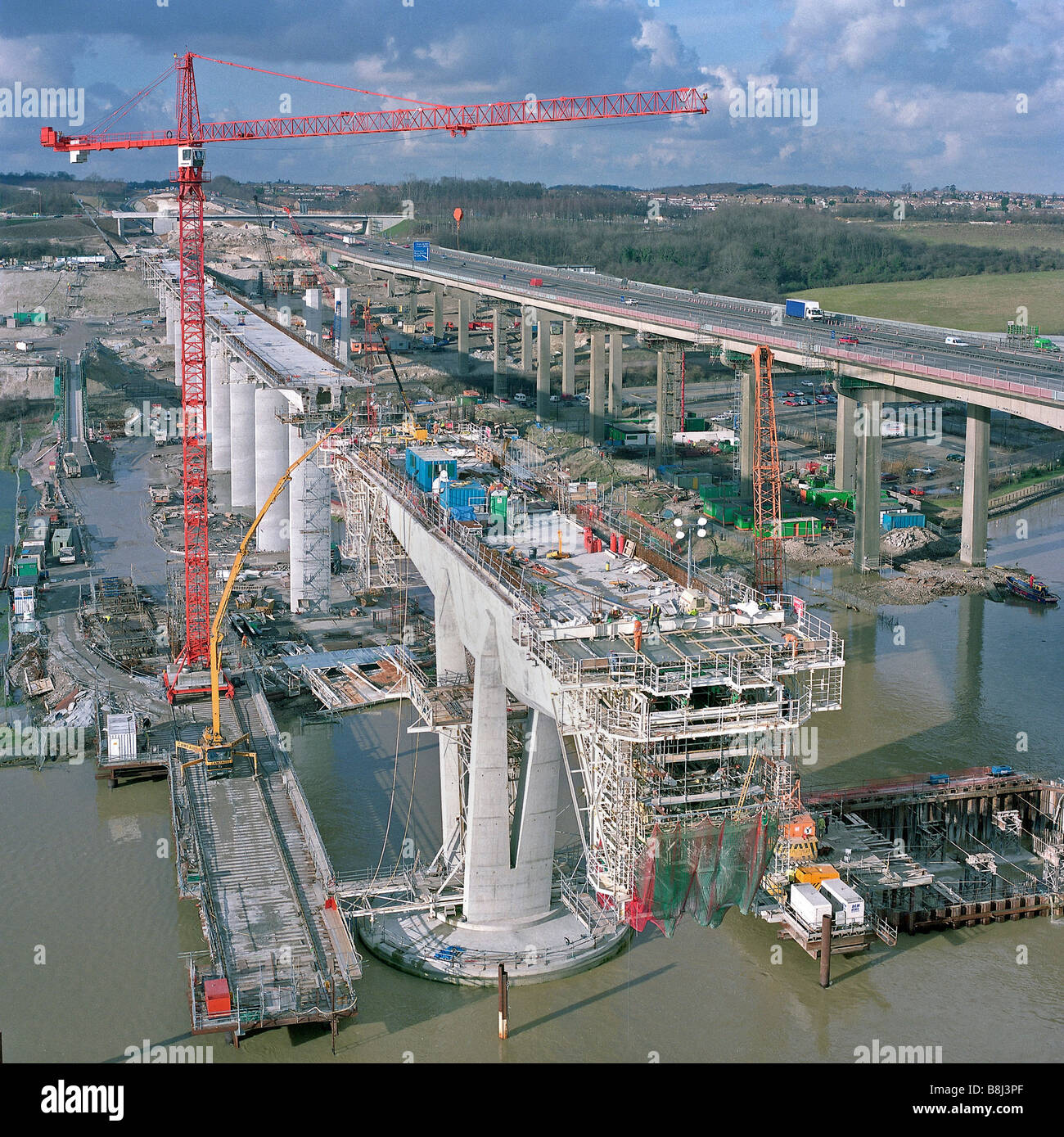 Medway Viaduct under construction. It is Europe’s longest high-speed ...
