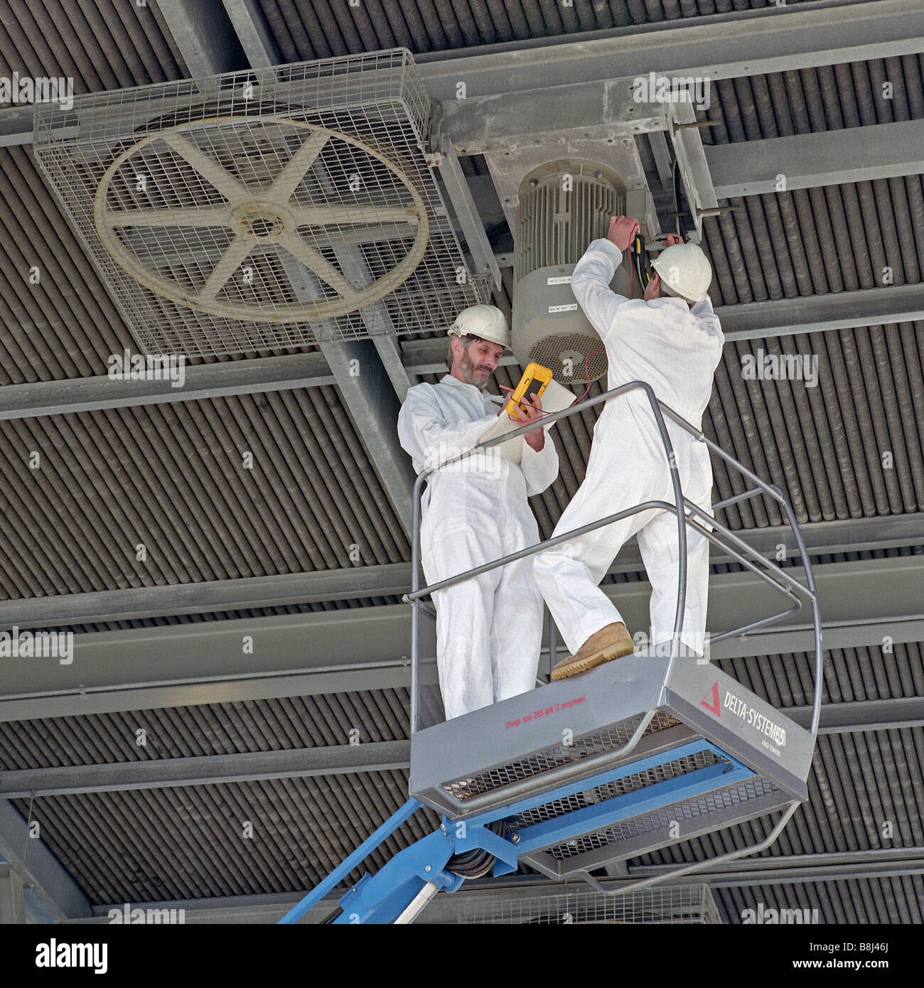 Installing equipment in one (of two) of the world's largest chiller ...