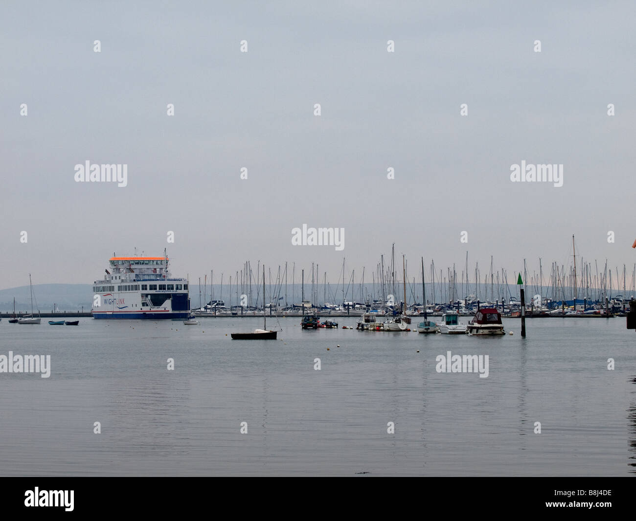 Wightlink's new ferry "Wight Light" leaving Lymington on its first day ...