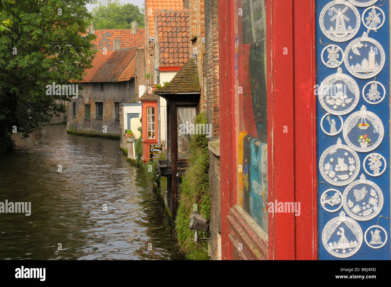 Dijver canal Brugge the Venice of the North Western Flanders Belgium ...