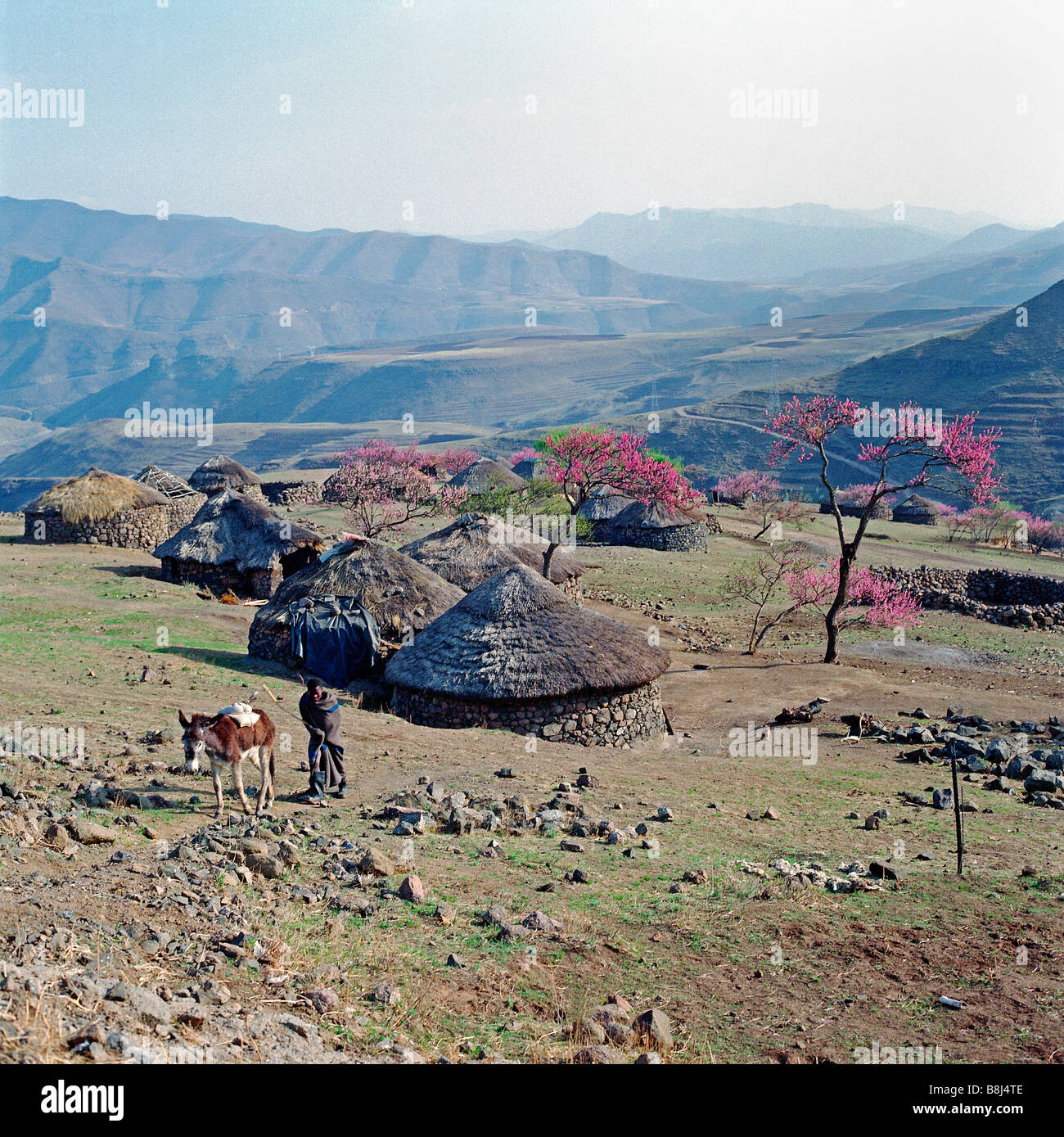 Remote mountain village adjacent to new access road to Katse Dam, part ...
