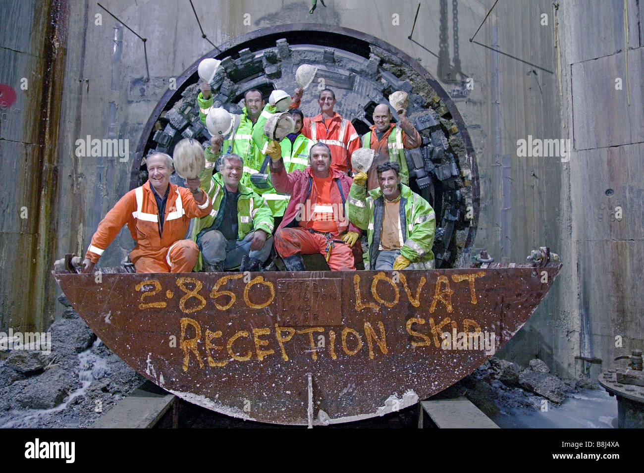 Contractors celebrate the breakthrough of tunnel boring machine ...