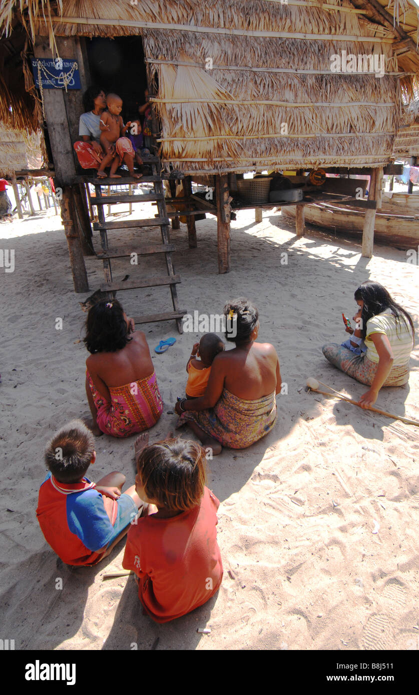 Moken people at the village,Surin Island(Koh),PhangNga,Southern ...