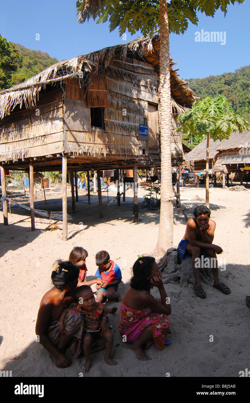 Moken people at the village,Surin Island(Koh),PhangNga,Southern ...