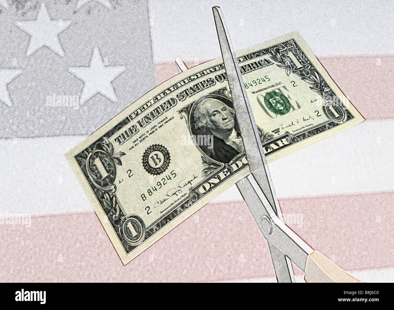 Dollar cut concept Stock Photo - Alamy