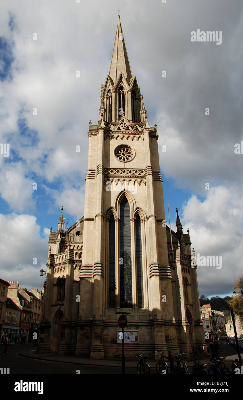 St Michael's church facade in Bath, England Stock Photo - Alamy
