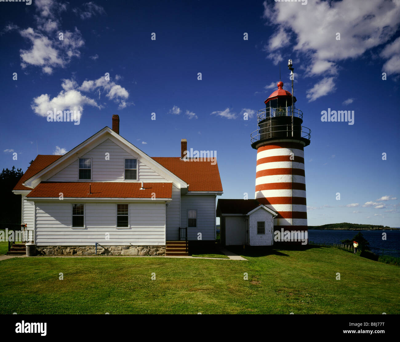 West Quoddy lighthouse ME USA Stock Photo - Alamy