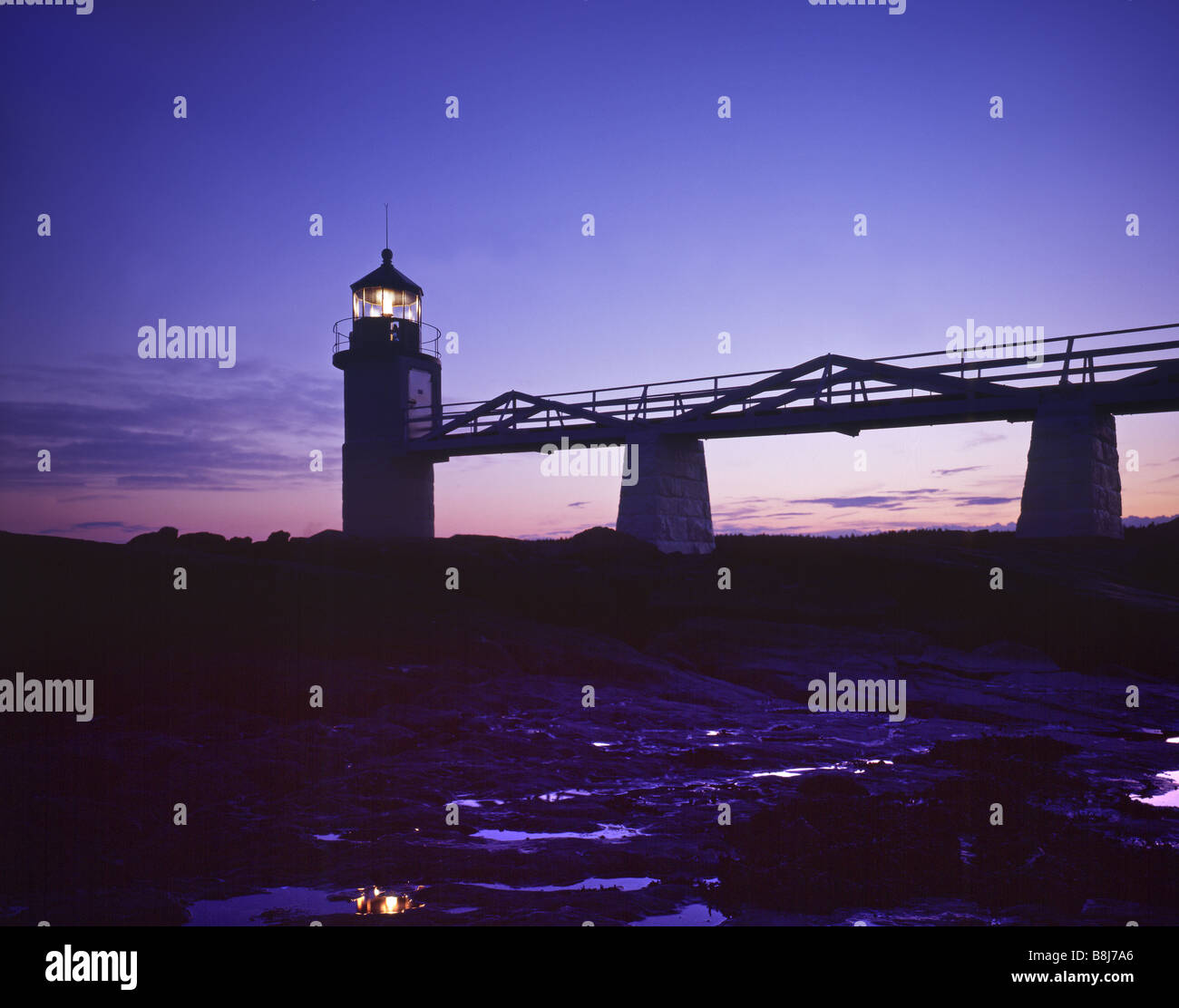 Marshall Headlight Maine USA Stock Photo - Alamy