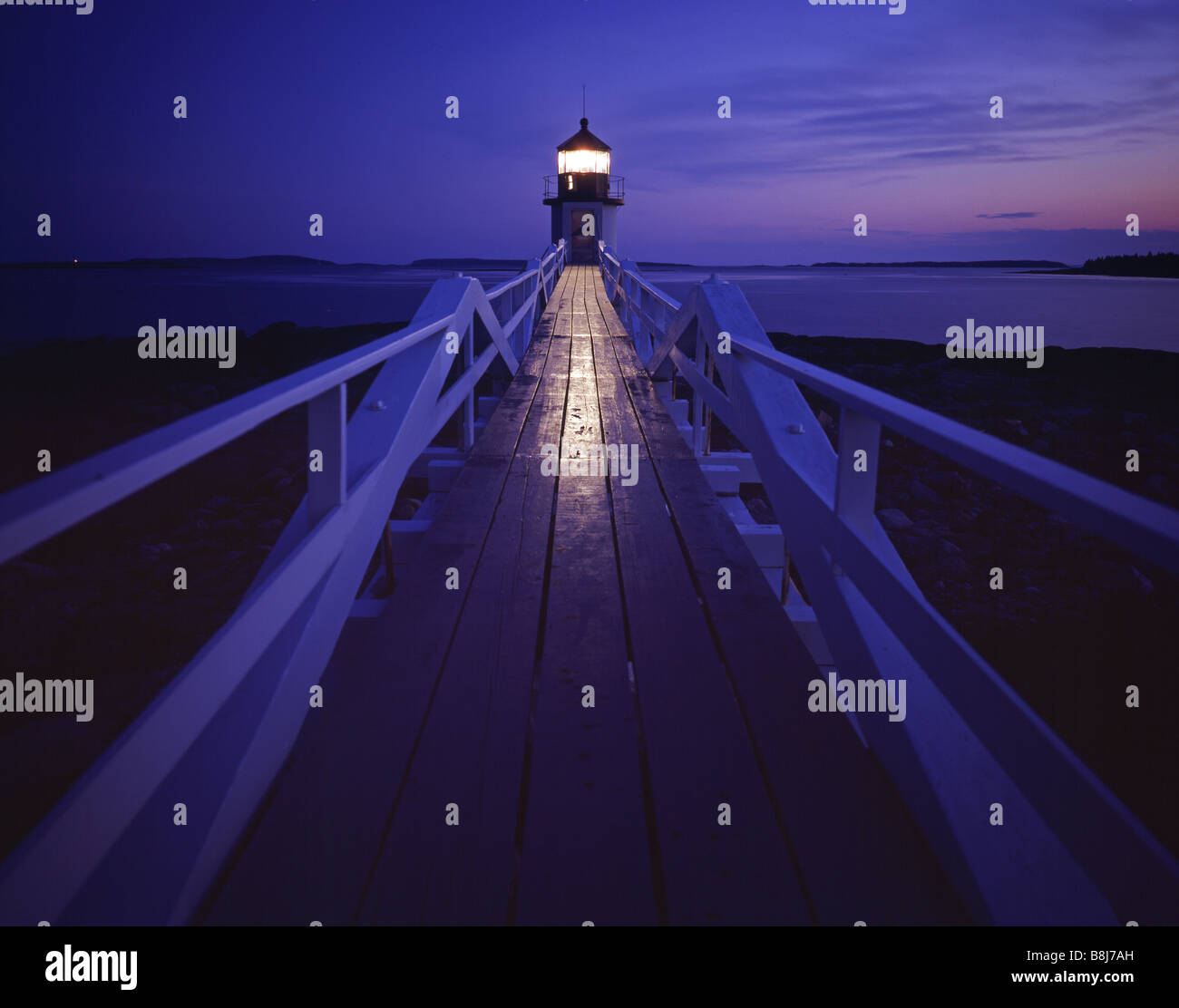 Marshall Headlight Maine USA Stock Photo - Alamy