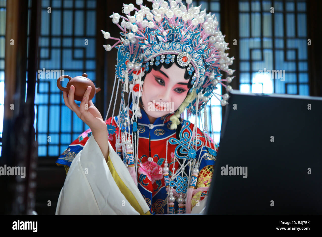 Actress Dressing As Beijing Opera Characters,China Stock Photo - Alamy
