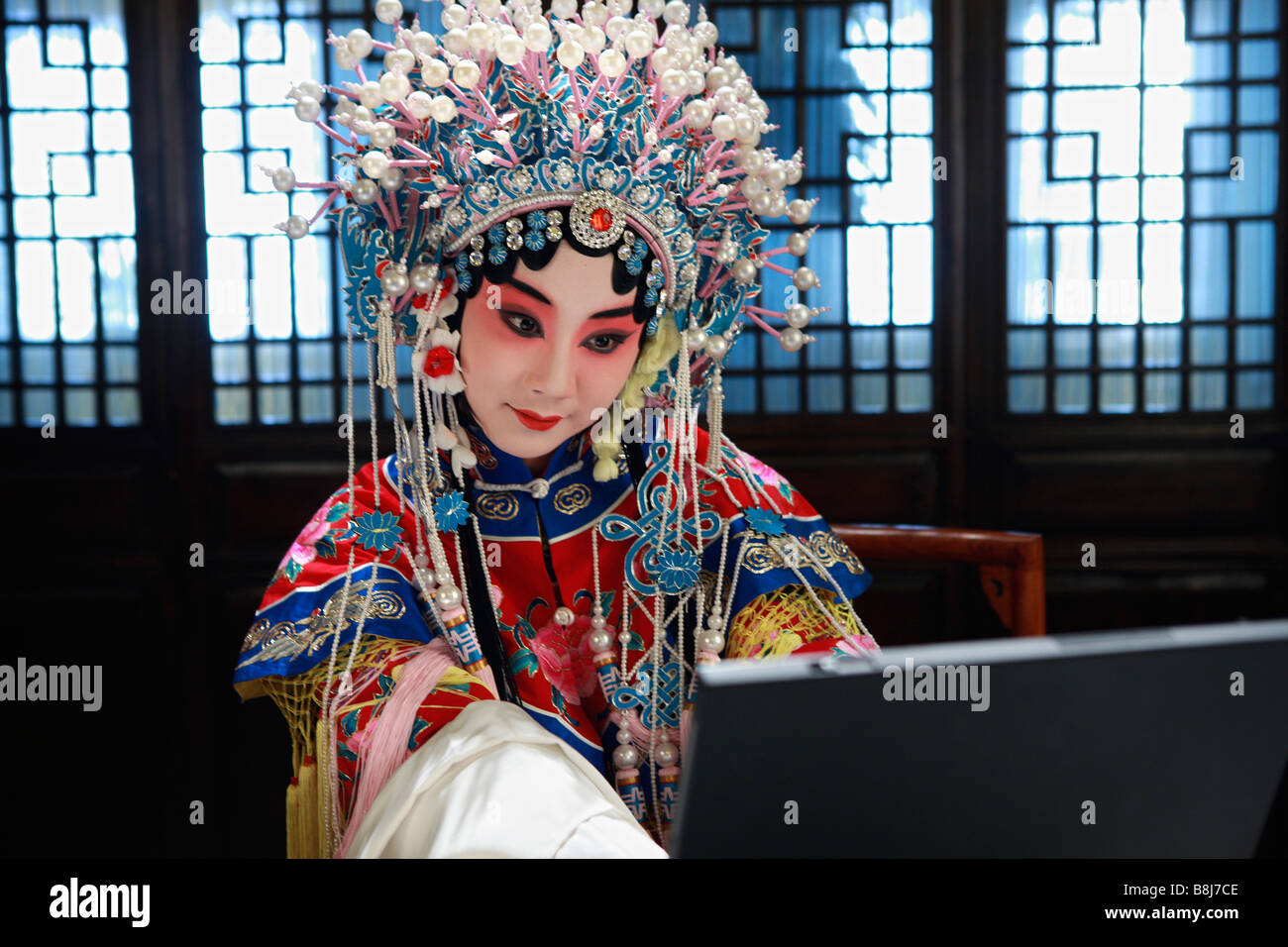 Actress Dressing As Beijing Opera Characters,China Stock Photo - Alamy