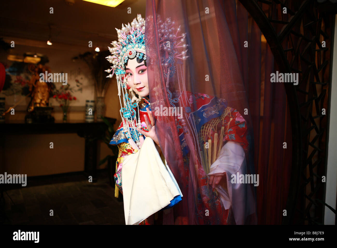 Actress Dressing As Beijing Opera Characters,China Stock Photo - Alamy