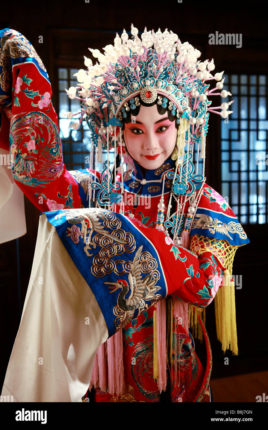 Actress Dressing As Beijing Opera Characters,China Stock Photo - Alamy