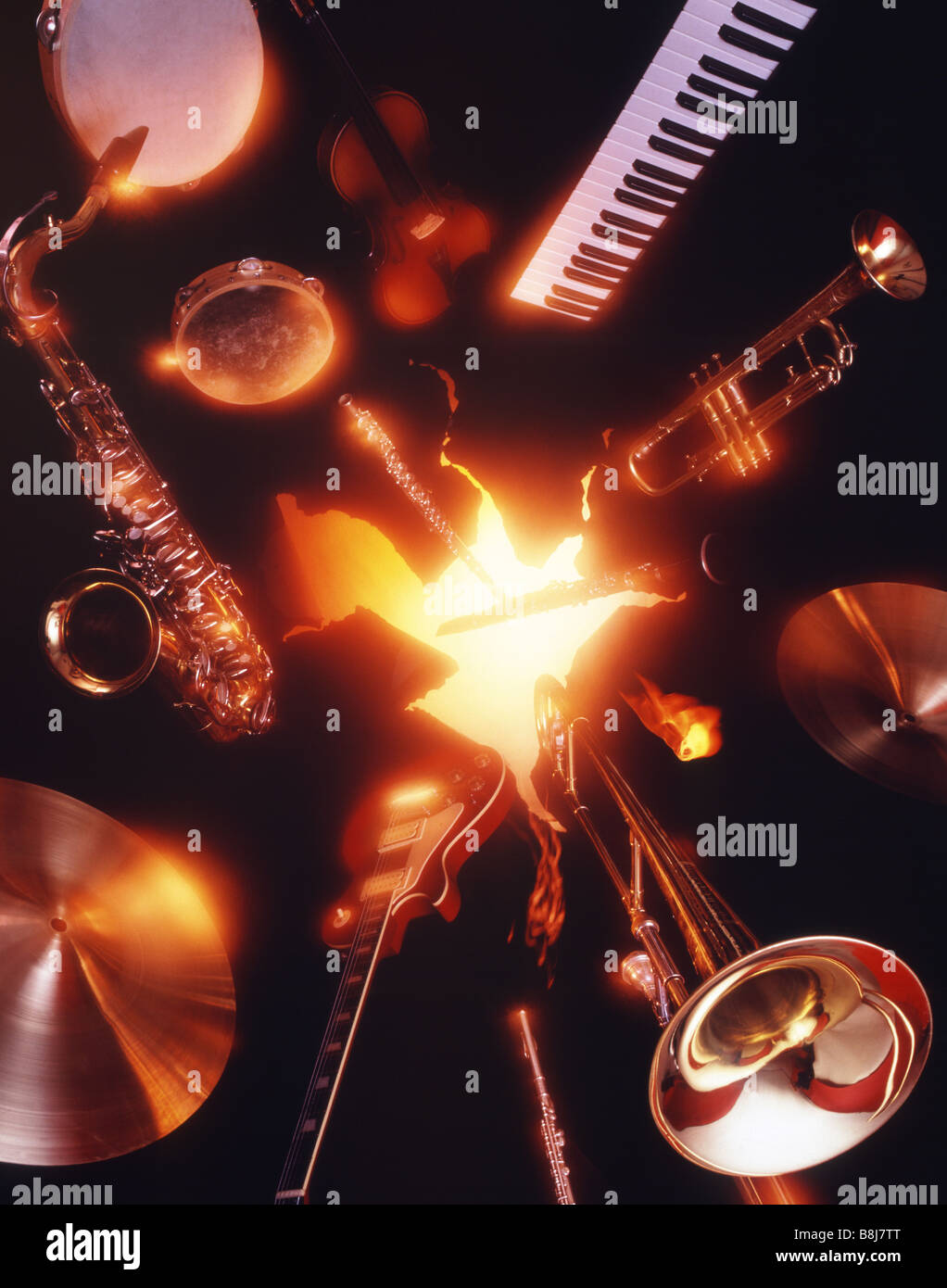 3d musical instruments saxophone hi-res stock photography and images ...