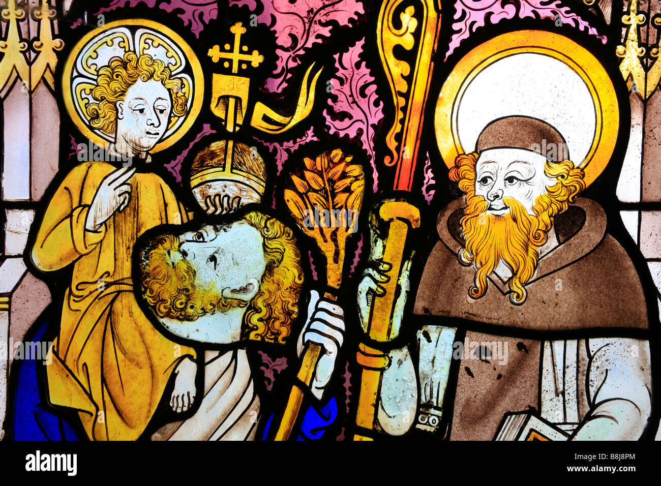 saint stained glass Saint Christopher Stock Photo - Alamy