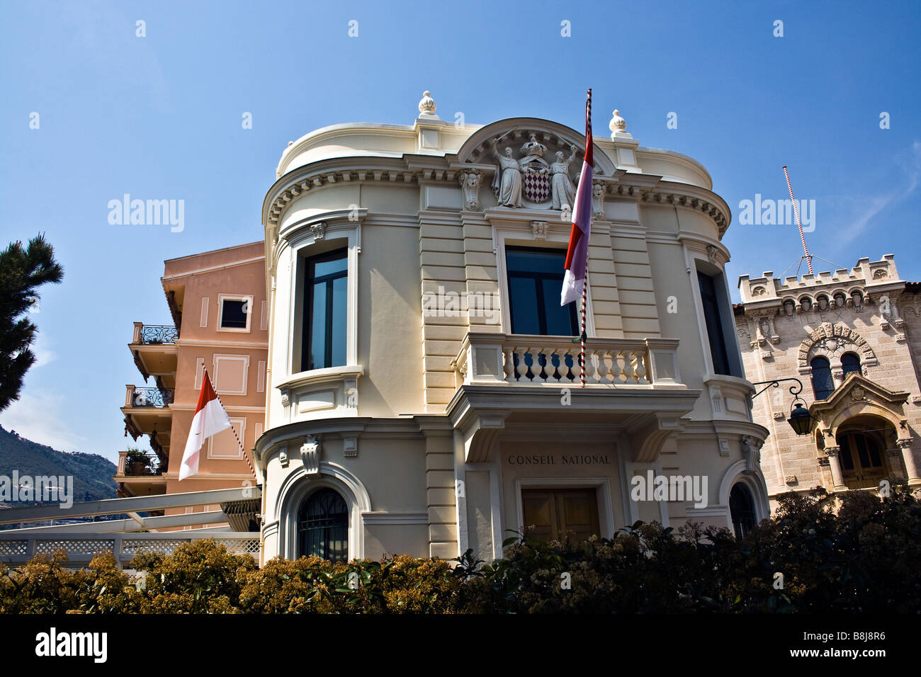 Monaco, Conseil National de la Principauté de Monaco Stock Photo - Alamy