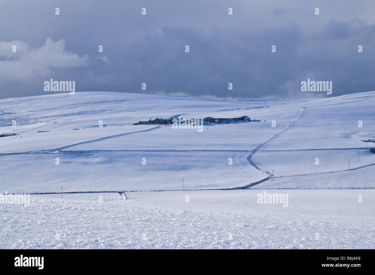 dh FARM UK Farmhouse snow hillside fields wintertime farming winter ...