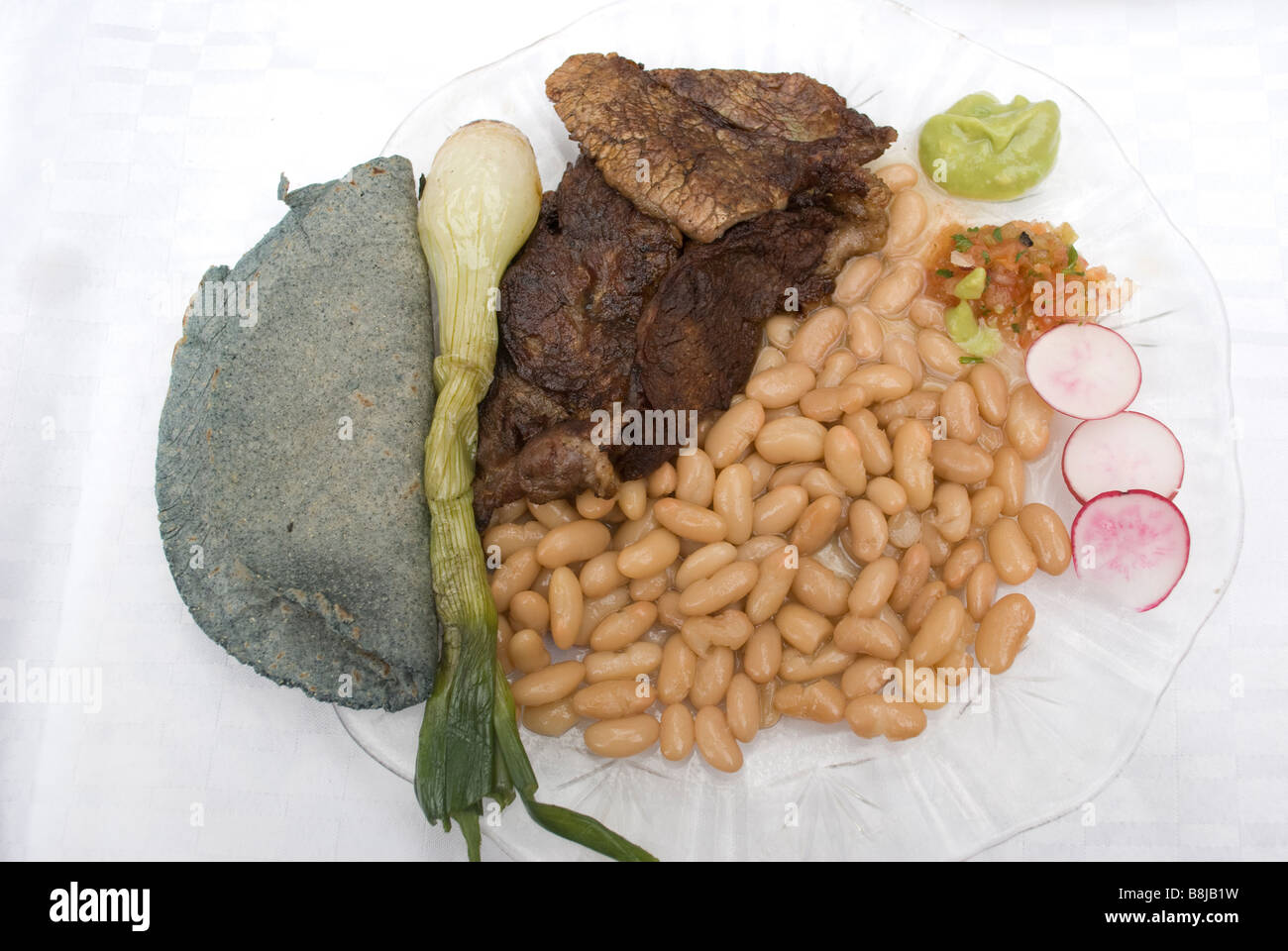 Mexican food prepared at a barbecue at a resort near Cosala, Sinaloa ...