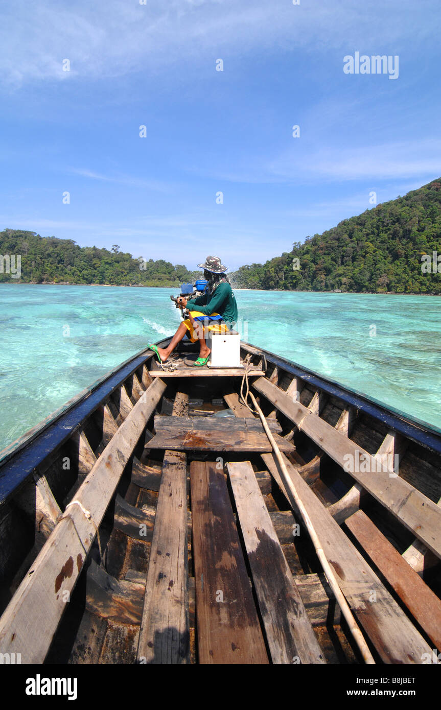 Moken boat at Surin Island(Koh),PhangNga,Southern Thailand Stock Photo ...