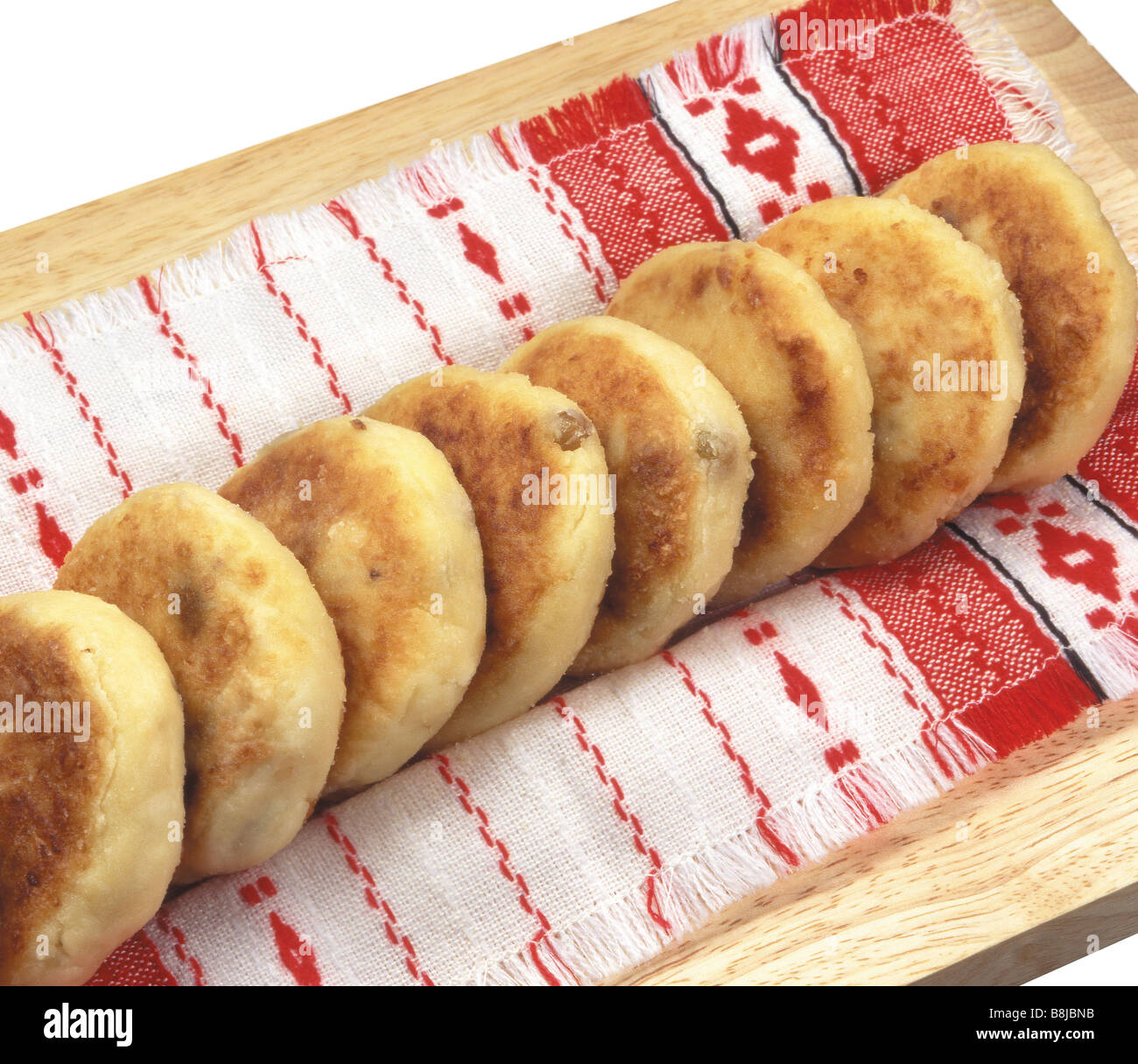 A lot of dry cakes in line on towel Stock Photo - Alamy